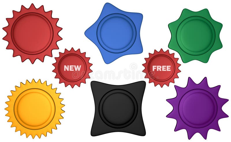 3d Star Label_Raster stock illustration. Illustration of illustrations ...