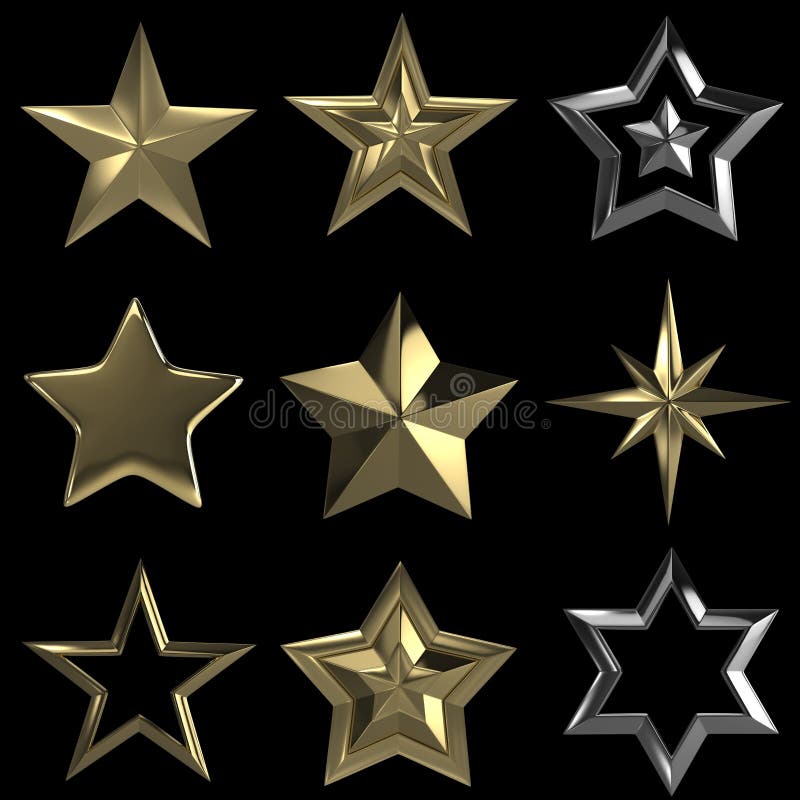 Stars collection stock vector. Illustration of abstract - 10603927