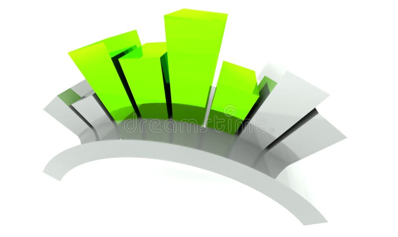 3d Stats Icon Isolated on White Stock Illustration - Illustration of ...