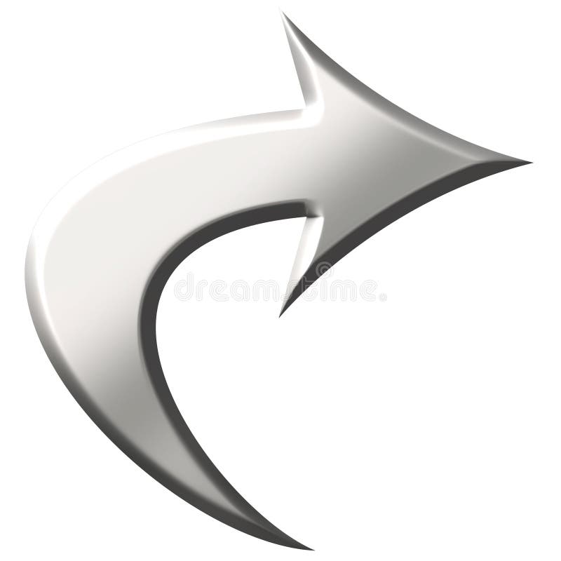 3D Steel Arrow stock illustration. Illustration of icon - 4831414