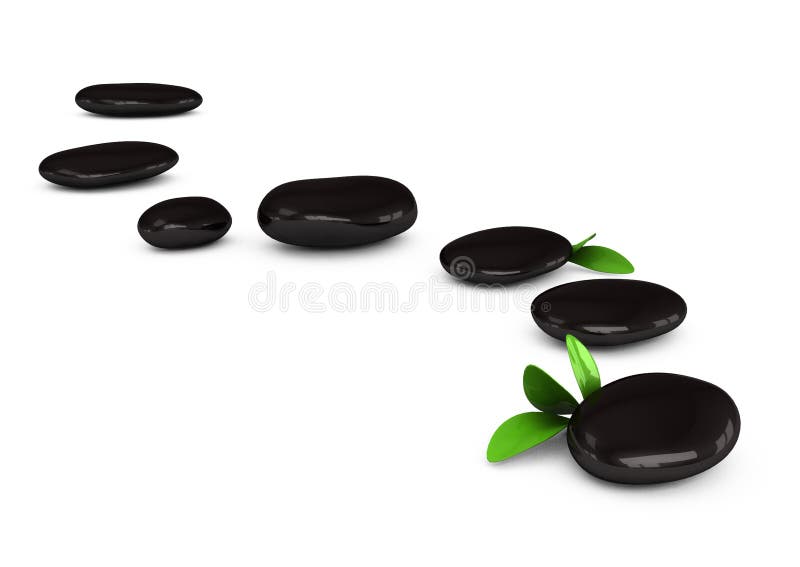 Path of black spa stones stock illustration. Illustration of massage ...