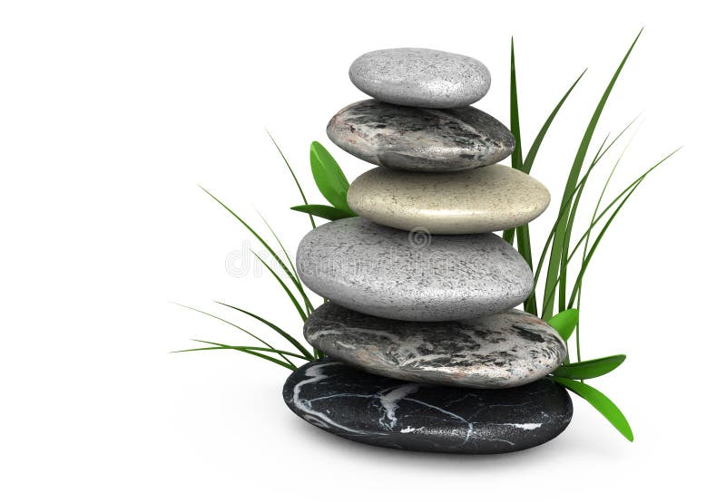 3d stones stock illustration. Illustration of balance - 4129542