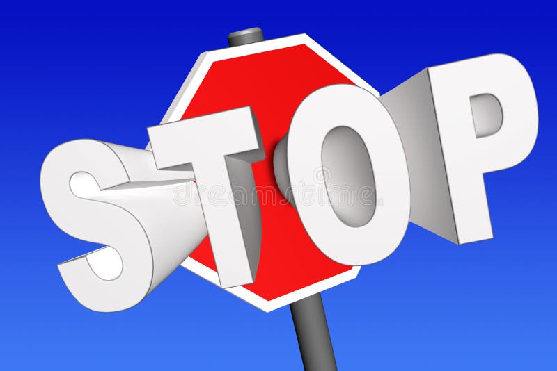 3d stop sign stock illustration. Illustration of backdrop - 29508457