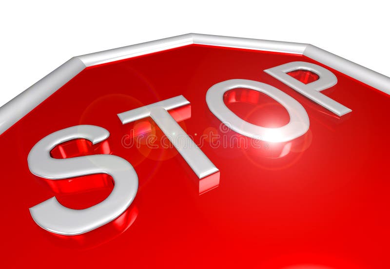 Stop and Go 3D symbols stock vector. Illustration of transportation ...