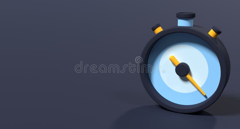 3d Render Timer with Cloud on Blue Background. Stopwatch, Timer 3d ...