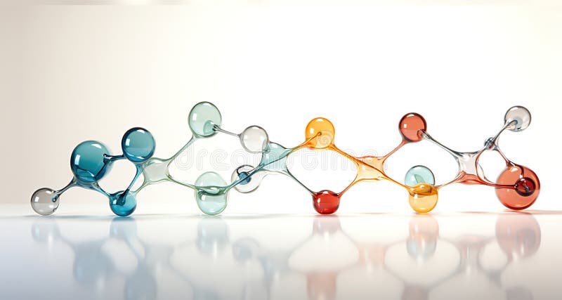 3D Structural Chemical Formula and Model on a White Background ...