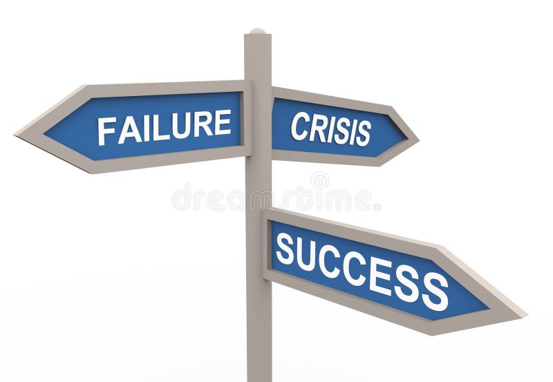 3d success and failure stock illustration. Illustration of guide - 21048198