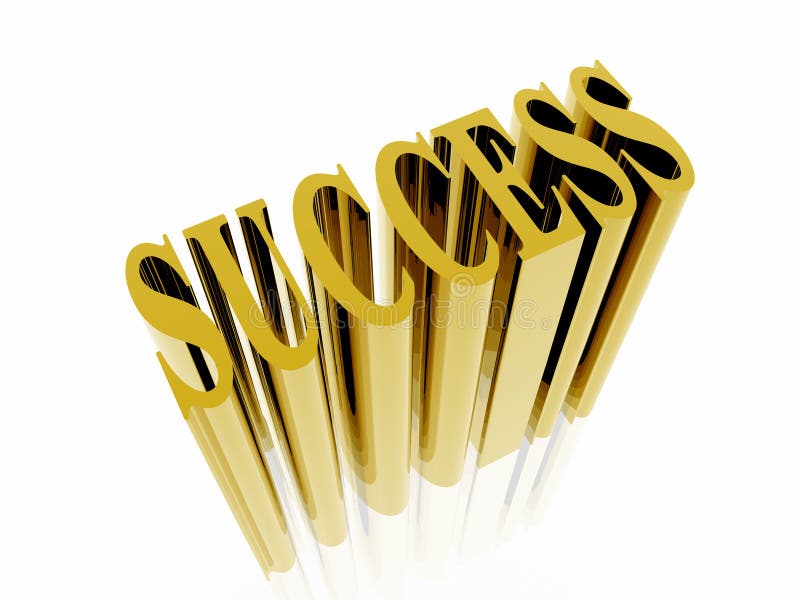 Key To Success Made of Gold Isolated Stock Photo - Image of background ...