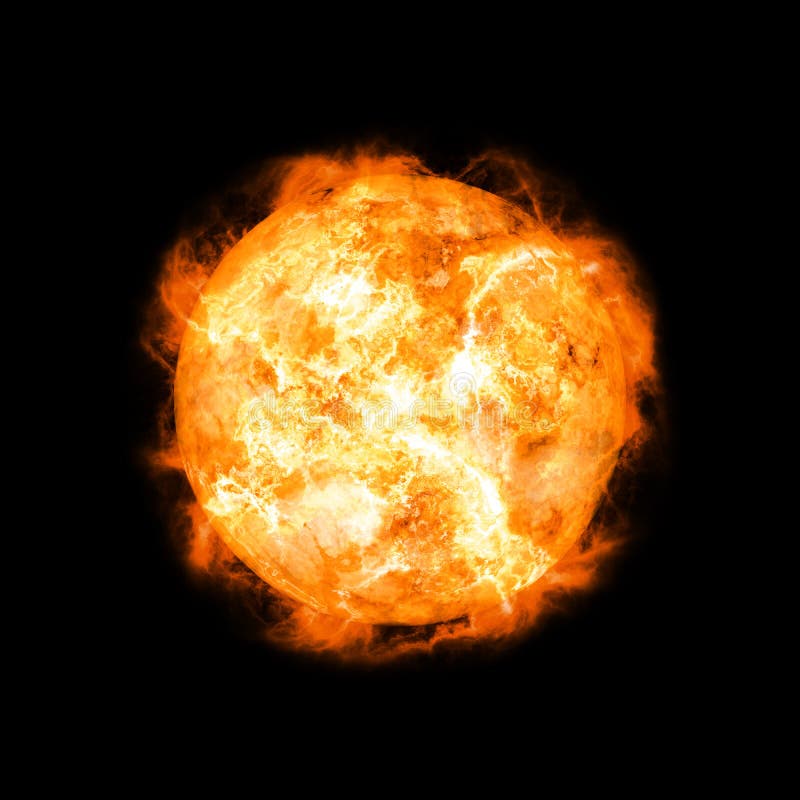 3D Sun stock illustration. Illustration of orange, eruption - 24368847