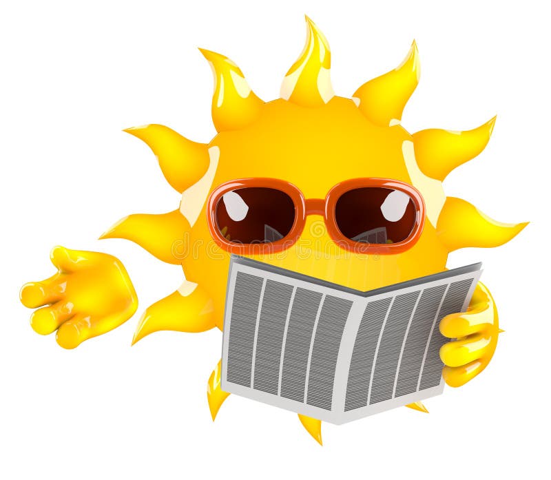 Sun Reading Clipart