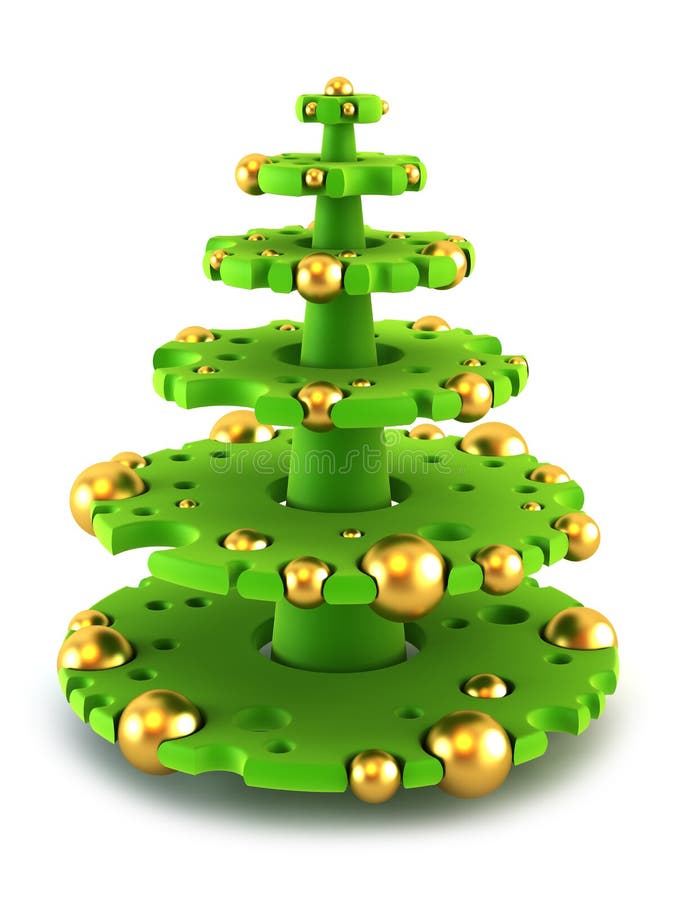 Tortoise Trimming a Christmas Tree Stock Illustration - Illustration of ...