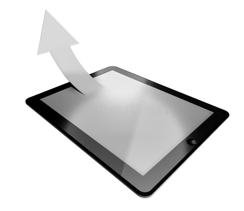 3d Tablet Pc, Concept of Ebook Stock Illustration - Illustration of ...