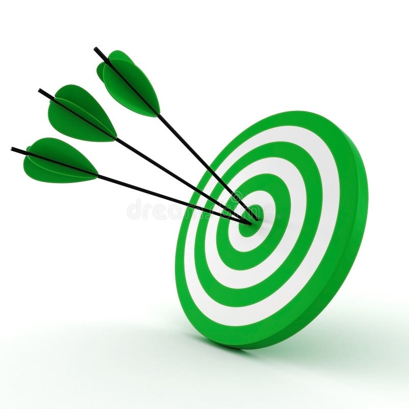 3d Target and Arrows - Isolated on White Stock Illustration ...