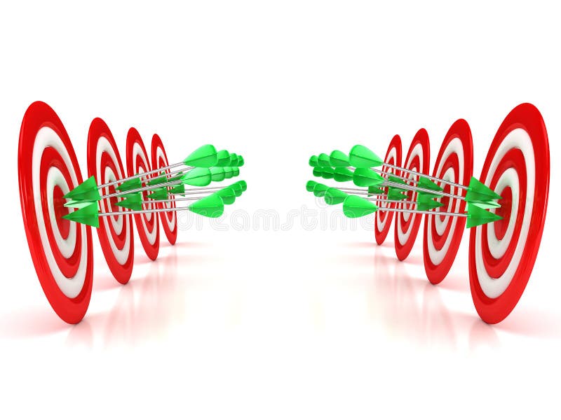 3d Target Arrows Over White Background Stock Illustrations – 68 3d ...