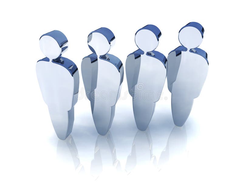 3D team stock illustration. Illustration of together, blue - 294529