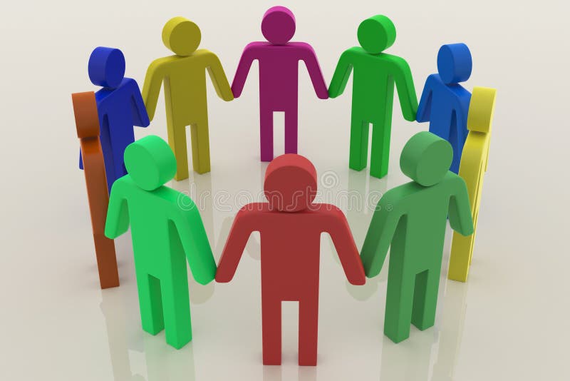 Vector Multi-color Community Pictograms in Village Stock Vector ...