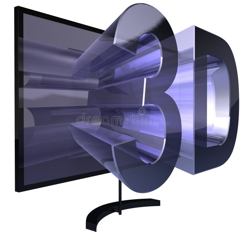 3D and 4k television stock illustration. Illustration of modern - 17754542