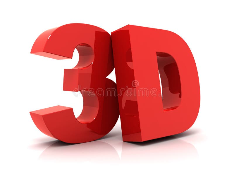 3D Word Symbol stock vector. Illustration of graphic - 26051843