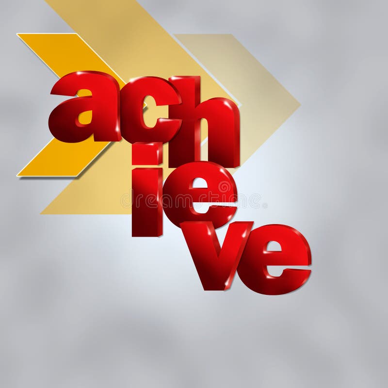 3d Text Concept Achieve stock illustration. Illustration of teamwork ...