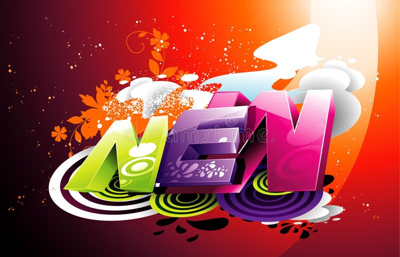 3d text illustration stock vector. Illustration of sample - 18526945