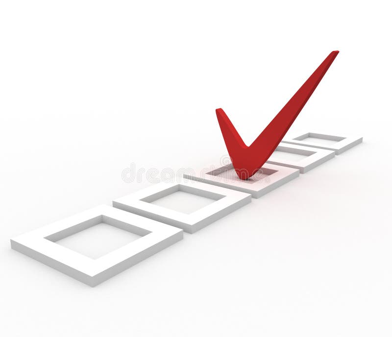 3d tick box stock illustration. Illustration of choice - 29109156
