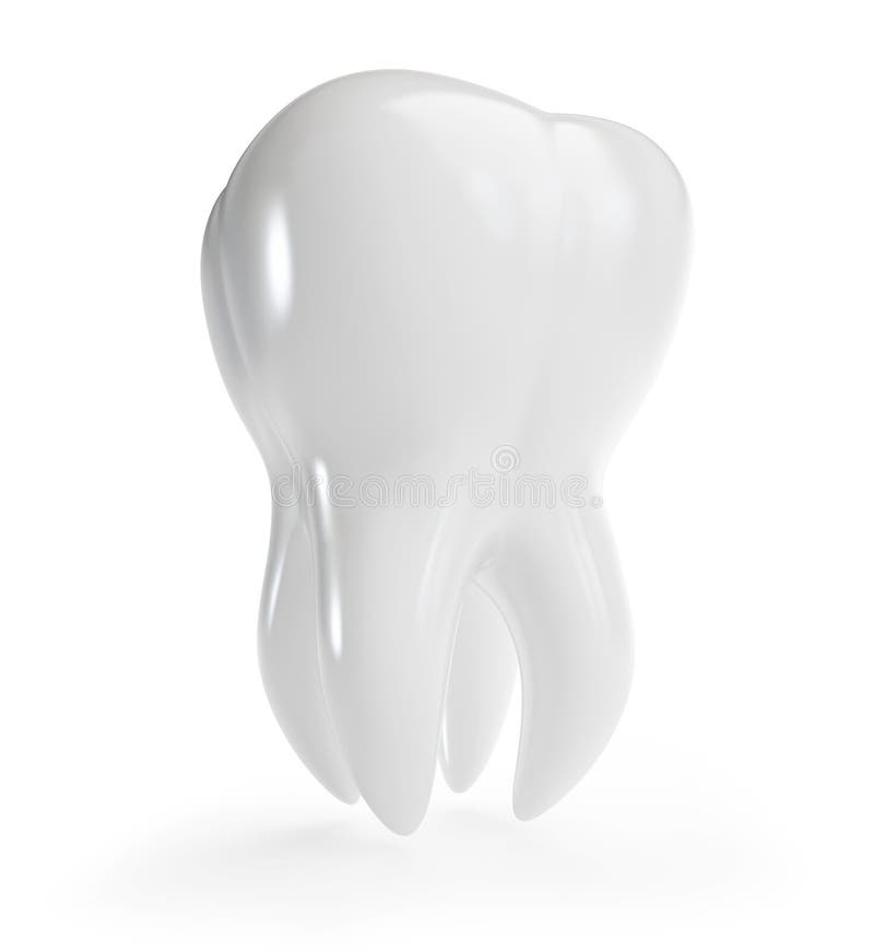 3d Tooth on a White Background Stock Illustration - Illustration of ...