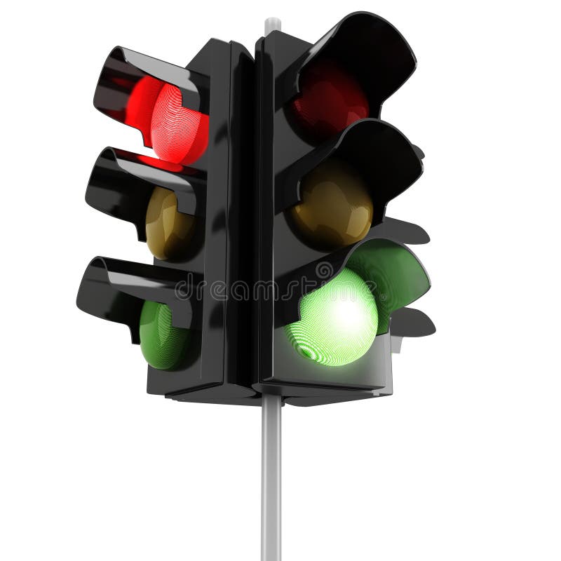 Set of traffic lights stock vector. Illustration of equipment - 7742881