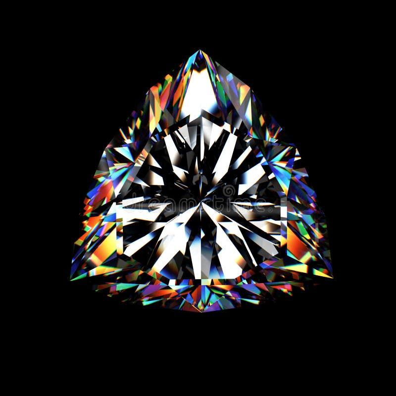 3d Triangle Diamond on Black Stock Image - Image of fashion, gems: 11301701