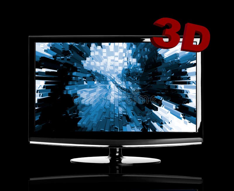 3D TV stock illustration. Illustration of screen, entertainment - 17926465