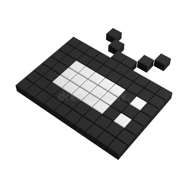 3d key pixel icon stock illustration. Illustration of sign - 20383026