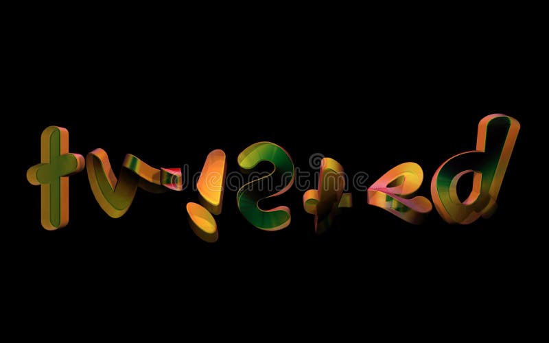 3D Twisted Typography stock illustration. Illustration of multicolor ...