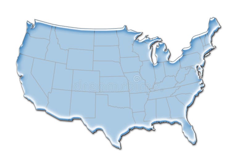 Blue Us 3d State Map Stock Illustrations – 673 Blue Us 3d State Map ...