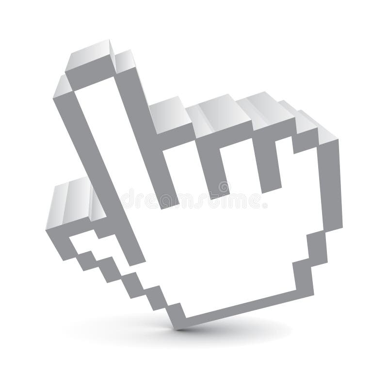 Hand icon pointer stock vector. Illustration of hand - 33366424