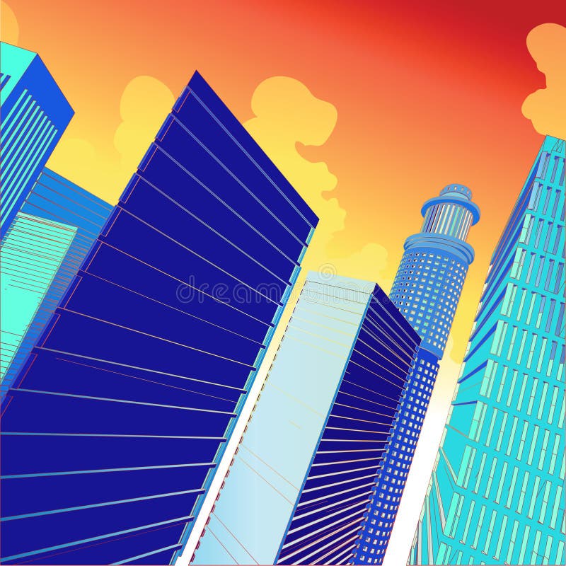 Vector city stock vector. Illustration of morning, journey - 7415049