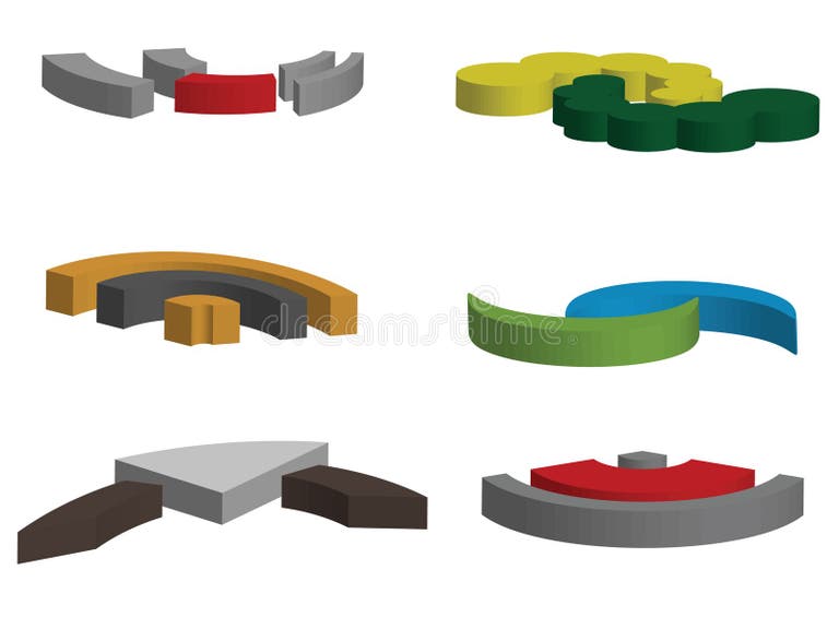 3d vector elements stock vector. Illustration of corporate - 9628410