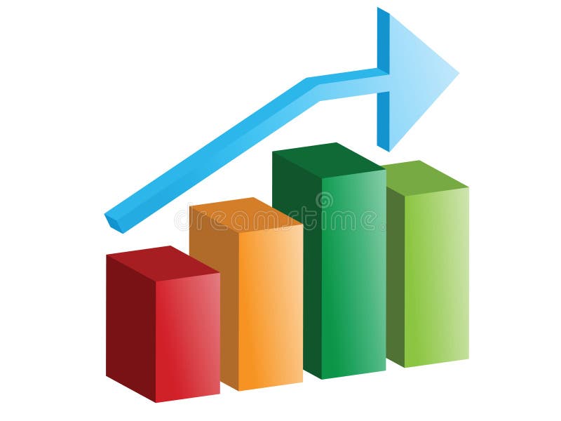 3d vector graph stock vector. Illustration of finance - 6401882