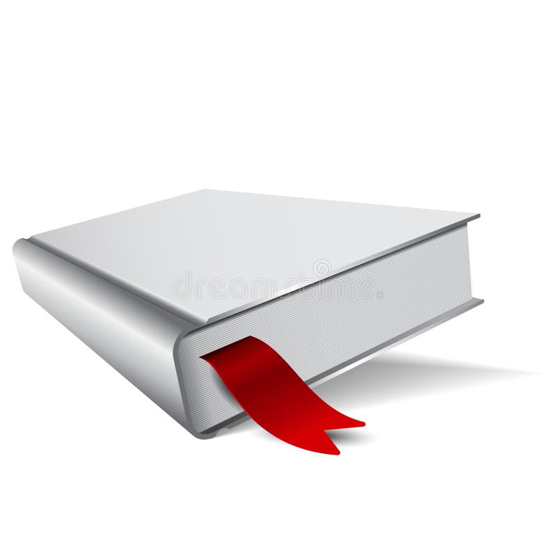 3D Vector Illustrated Book with a Bookmark and Shadow Stock Vector ...