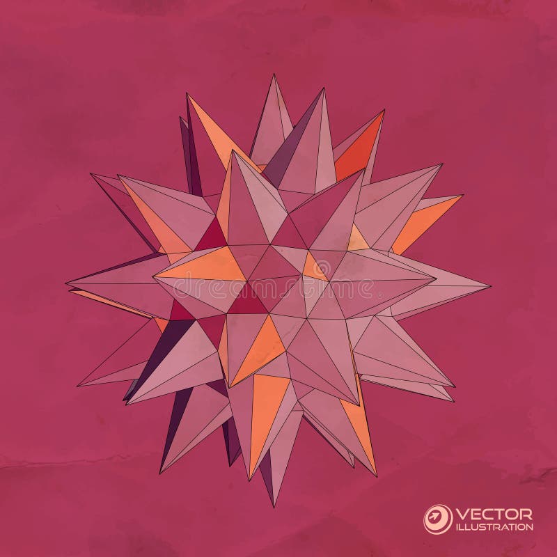 3D vector illustration. stock vector. Illustration of crystal - 37378771