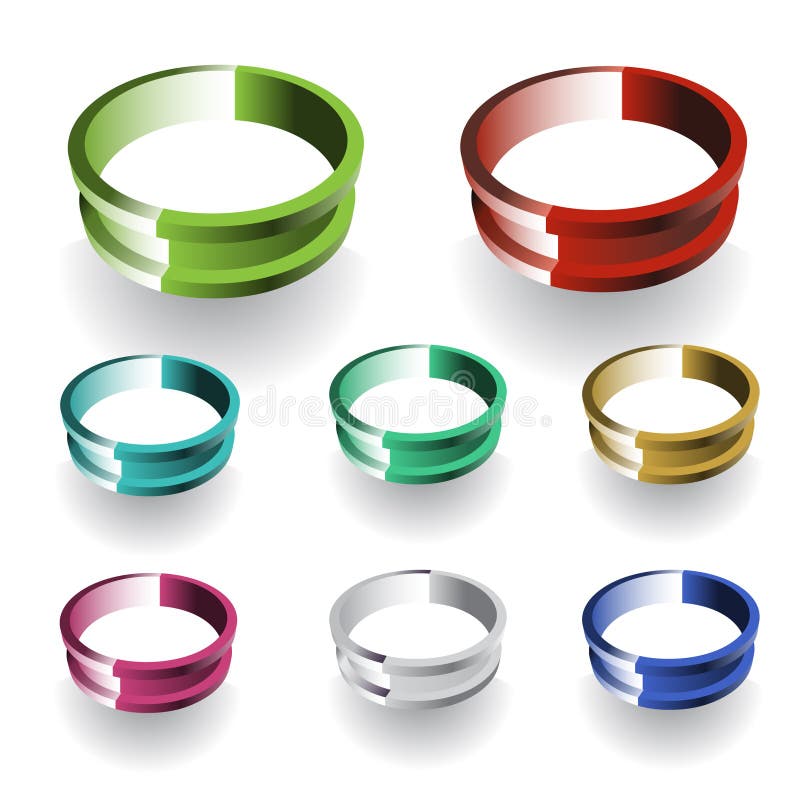 3d Vector Ring stock illustration. Illustration of design - 25015125