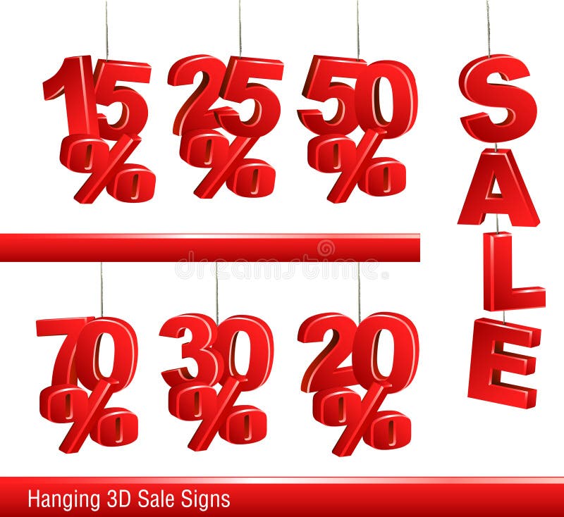 3d vector sale signs stock vector. Illustration of sign - 8899348