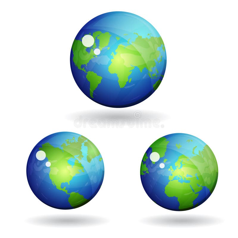 3d VectorPictogram Van De Kaart Van De Bol Van De Wereld Vector ...