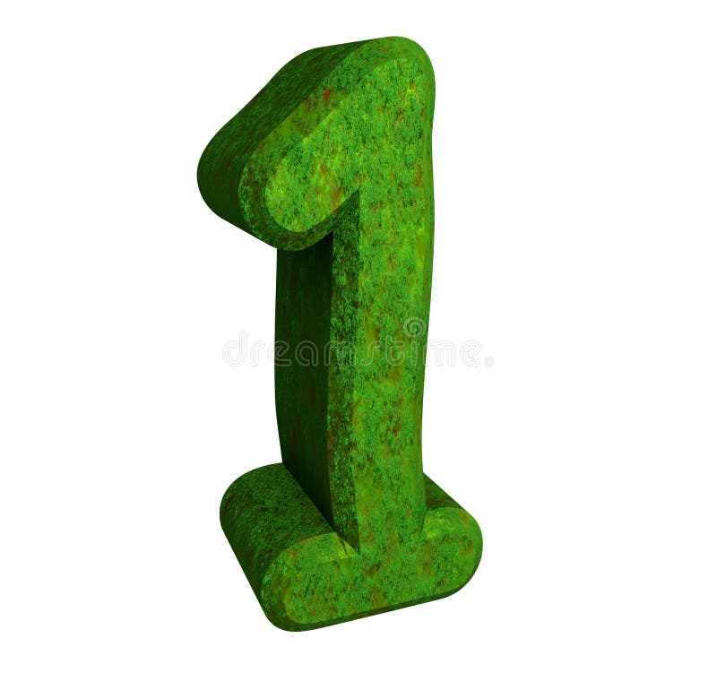 Numero 3D numero 1 verde illustrazione di stock. Illustrazione di cifra ...