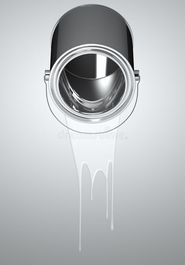 3D verf van het Chroom kan stock illustratie. Illustration of begrip ...