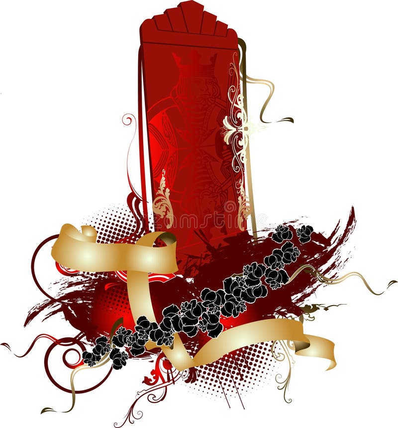 3D Vertical Red King Banner Stock Vector - Illustration of plant ...