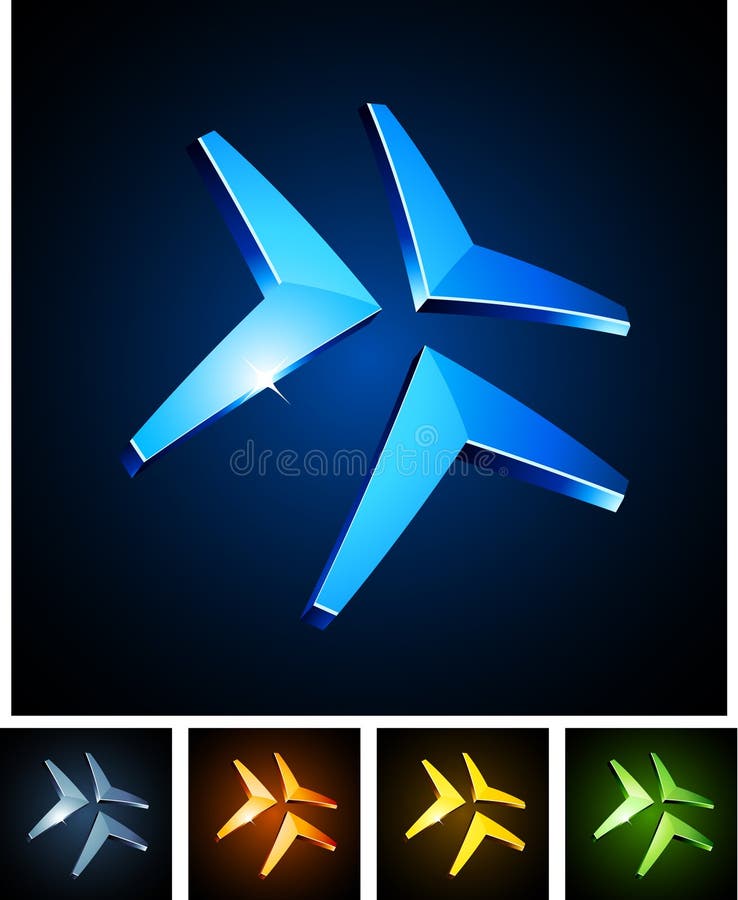 3d vibrant emblems. stock vector. Illustration of logo - 21346360