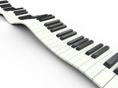 3d wavy keyboard stock illustration. Illustration of classical - 24752962