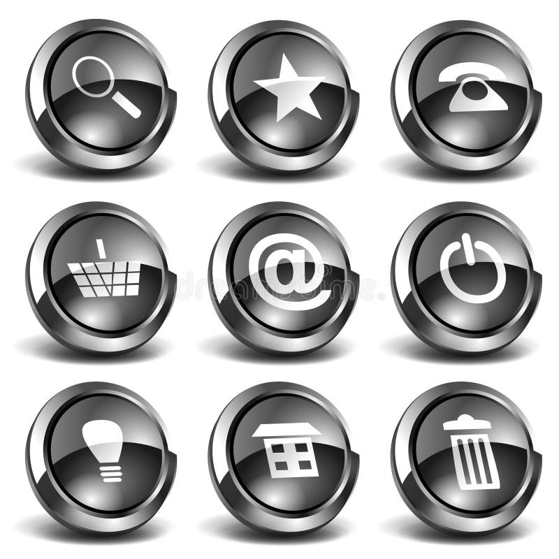 3D Web Icons stock illustration. Illustration of bulb - 19078236