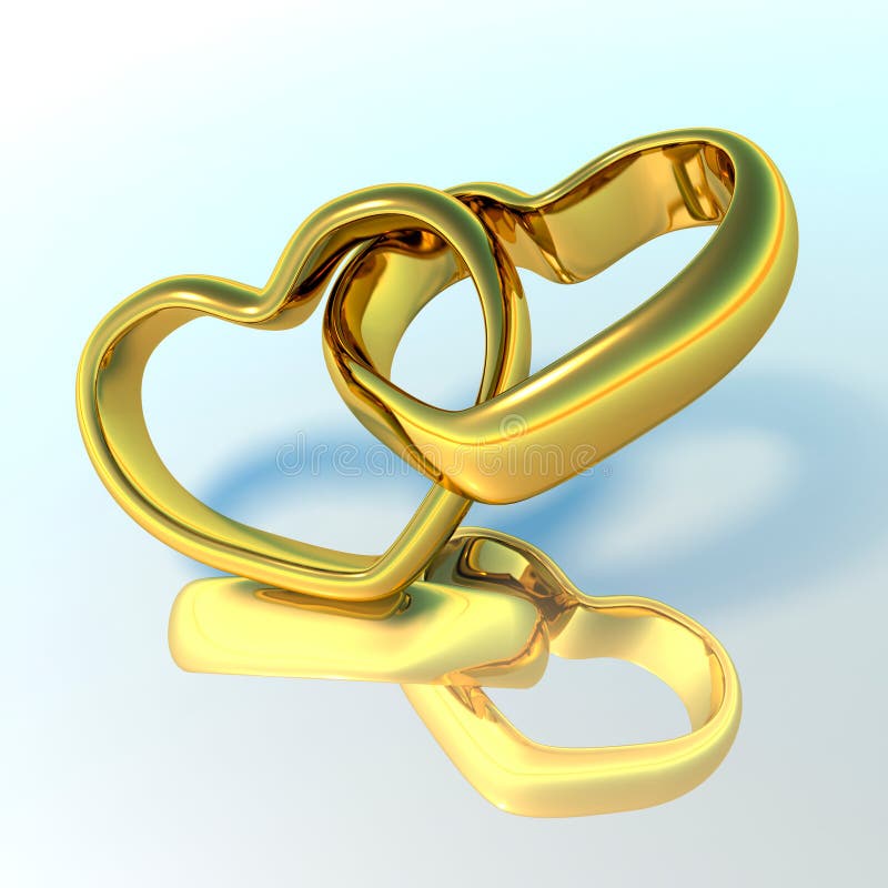3D Wedding rings stock illustration. Illustration of reflection - 22017006