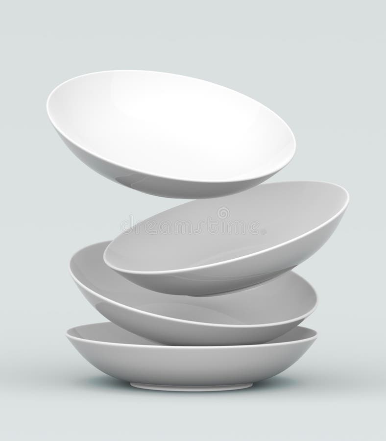 Stack of plates stock illustration. Illustration of equipment - 18153068