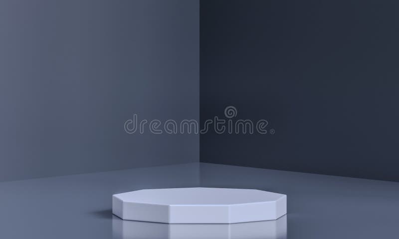 3D White Square Circle Pedestal Stock Photo - Image of cylinder, design ...